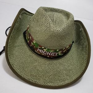 Disney | Accessories | Vintage Disney Tokyo Resort Woven Straw Cowboy ...